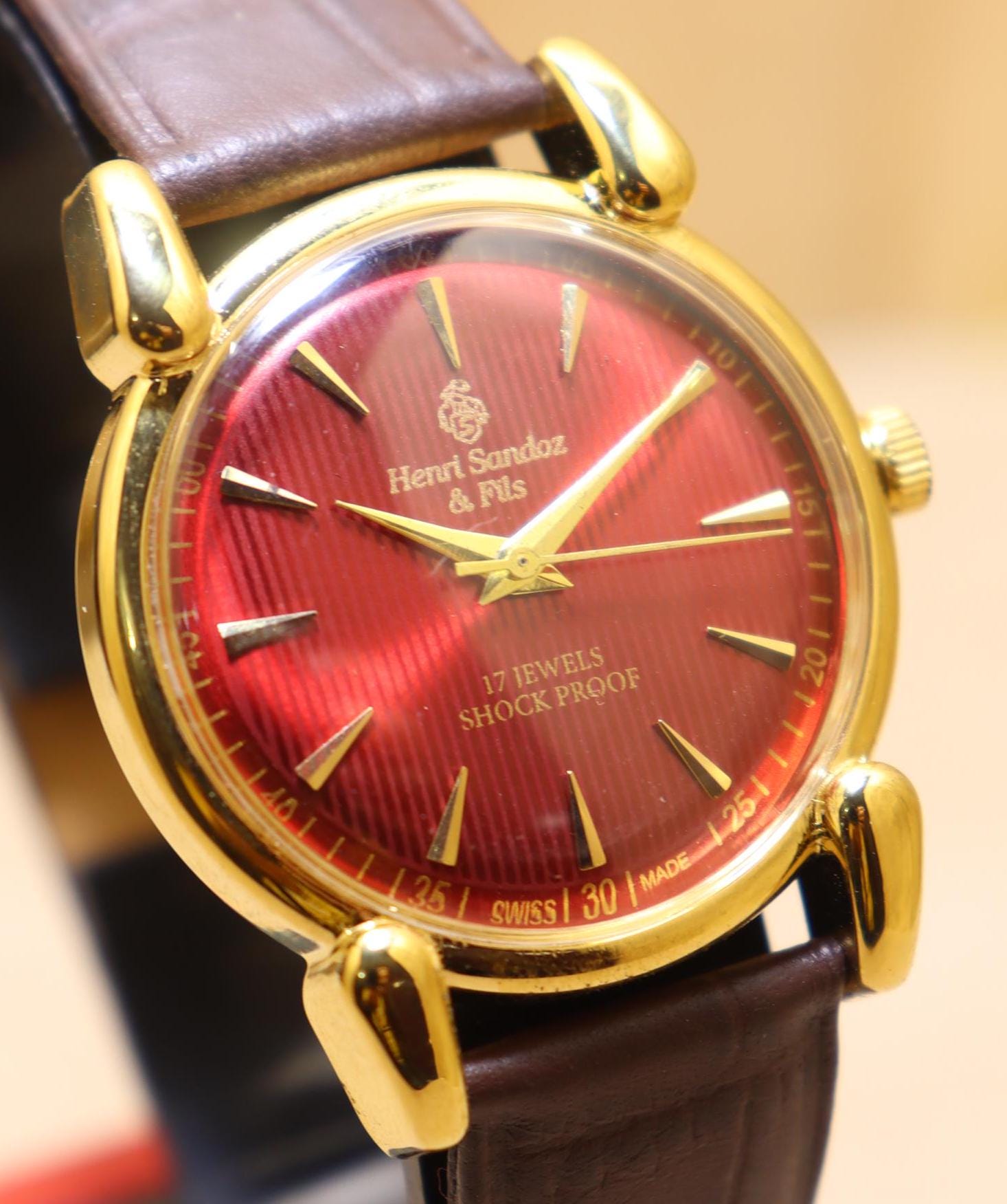 Henri Sandoz Quartz Sandoz Swiss Watch vintage HENRI SANDOZ watch ...