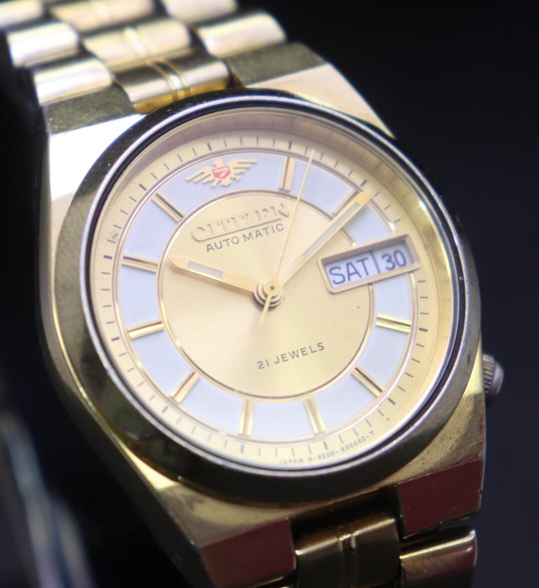Vintage Citizen Automatic Day Date Movement No. 8200A Japan Made Men's ...