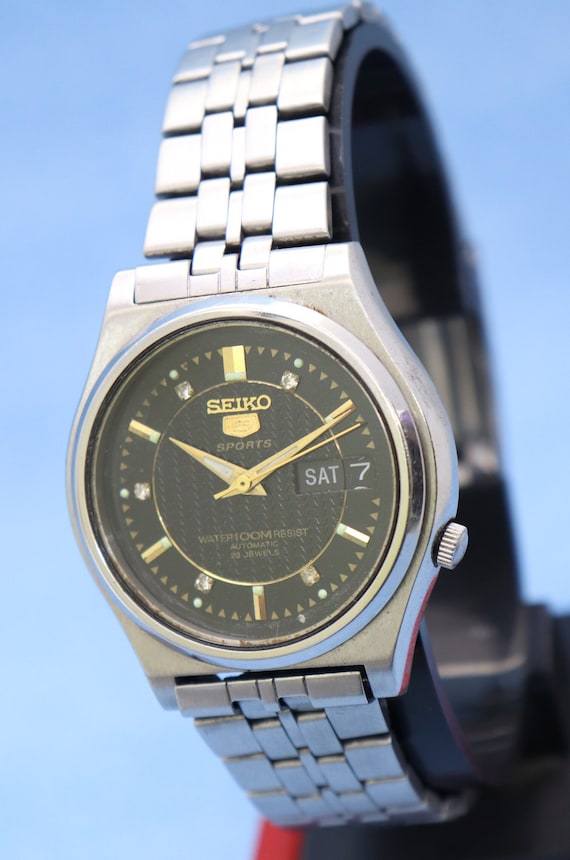 vintage Seiko 5 sports automatic day date movement no… - Gem