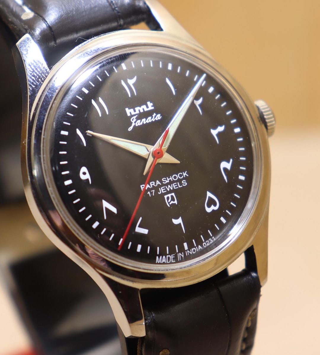 Vintage HMT JANATA Manual Winding Indian Made Black Dial Men's Watch ...