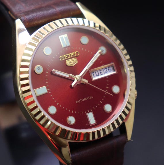 vintage Seiko 5 automatic day date movement no. 6309A… - Gem