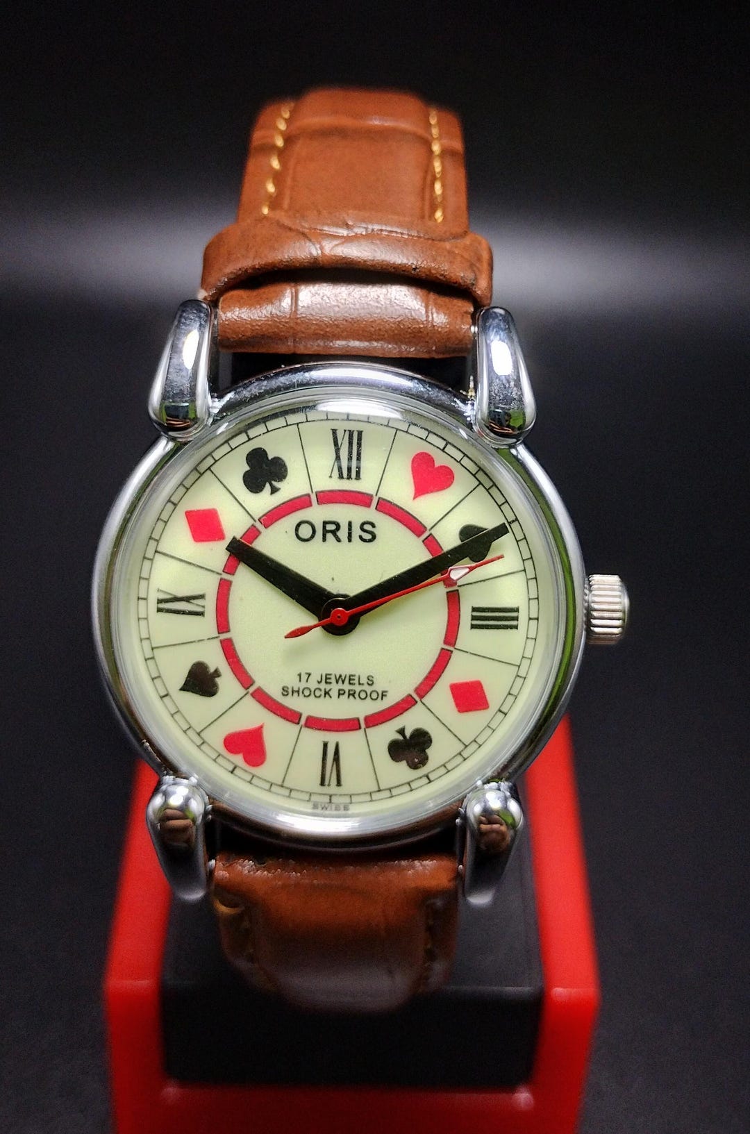 Vintage Oris Hand Winding Swiss Made Movement 17 Jewels White Dial Men ...