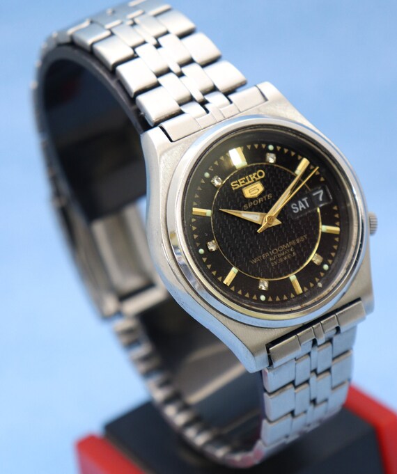 vintage Seiko 5 sports automatic day date movement no… - Gem
