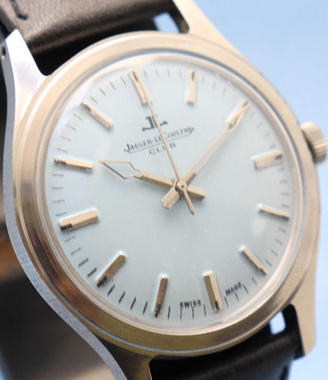 Vintage Jaeger-lecoultre Club 17 Jewels Manual Winding Blue Dial Men's ...