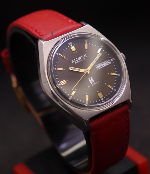 vintage ALWYN automatic day date movement no. 6309A I… - Gem
