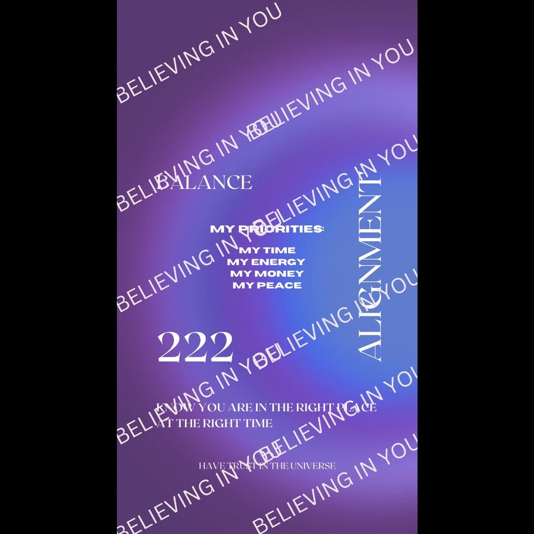 222 Wallpaper With Positive Affirmations - Etsy