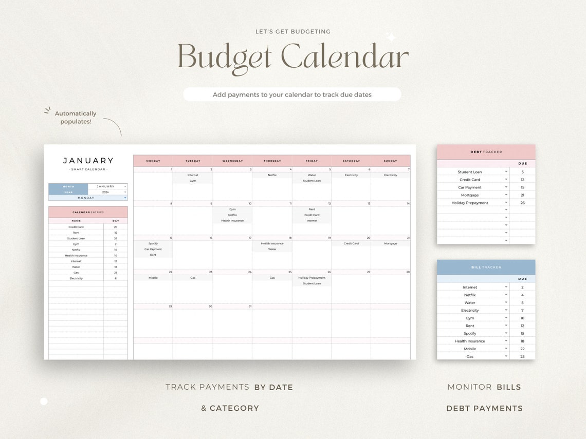 Monthly Budget Spreadsheet Google Sheets Monthly Budget Planner Bill ...