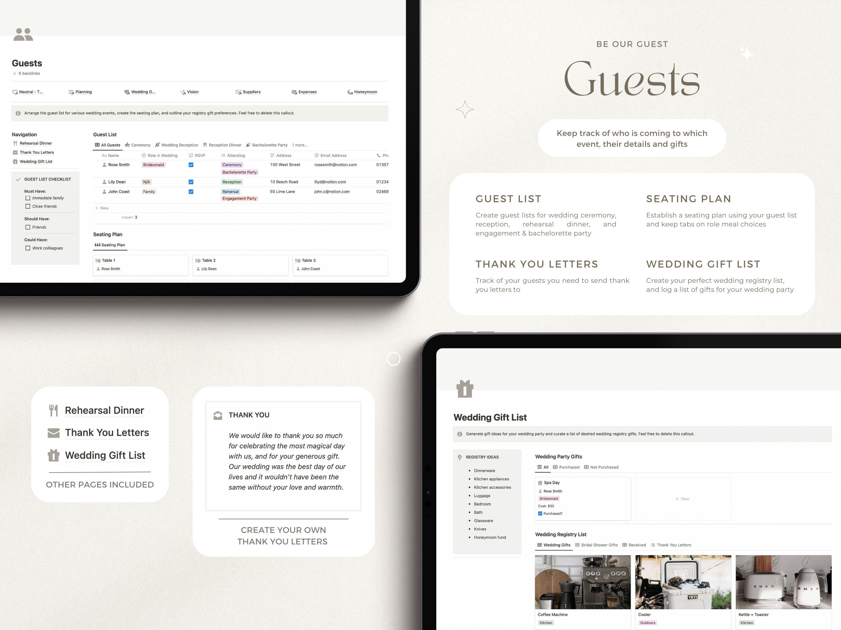 Notion Wedding Planner Notion Template Digital Wedding Planner Wedding ...