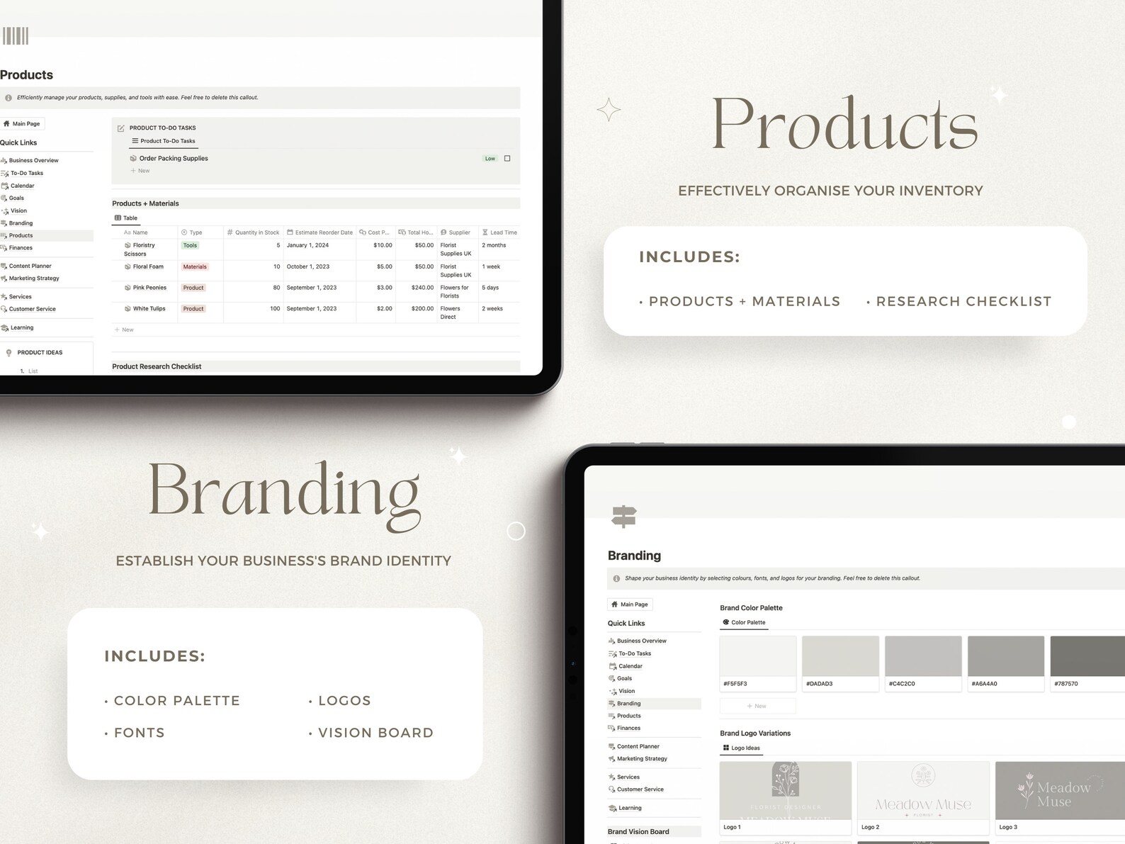 Notion Business Planner Service Based Business Dashboard Work Notion ...