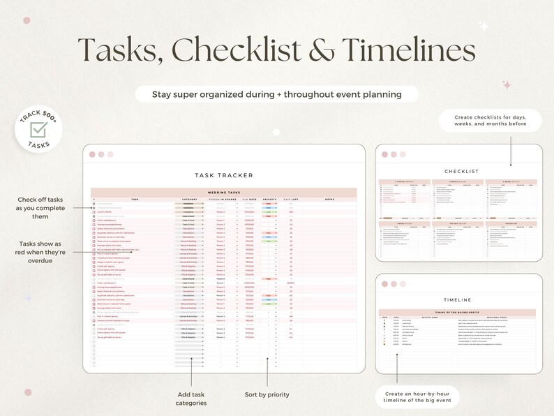 Digital Party Planner Spreadsheet Google Sheets Event Planning Template ...