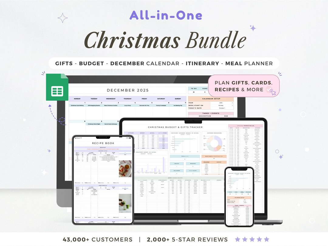 Christmas Planner Spreadsheet Google Sheets Christmas Gift Tracker ...