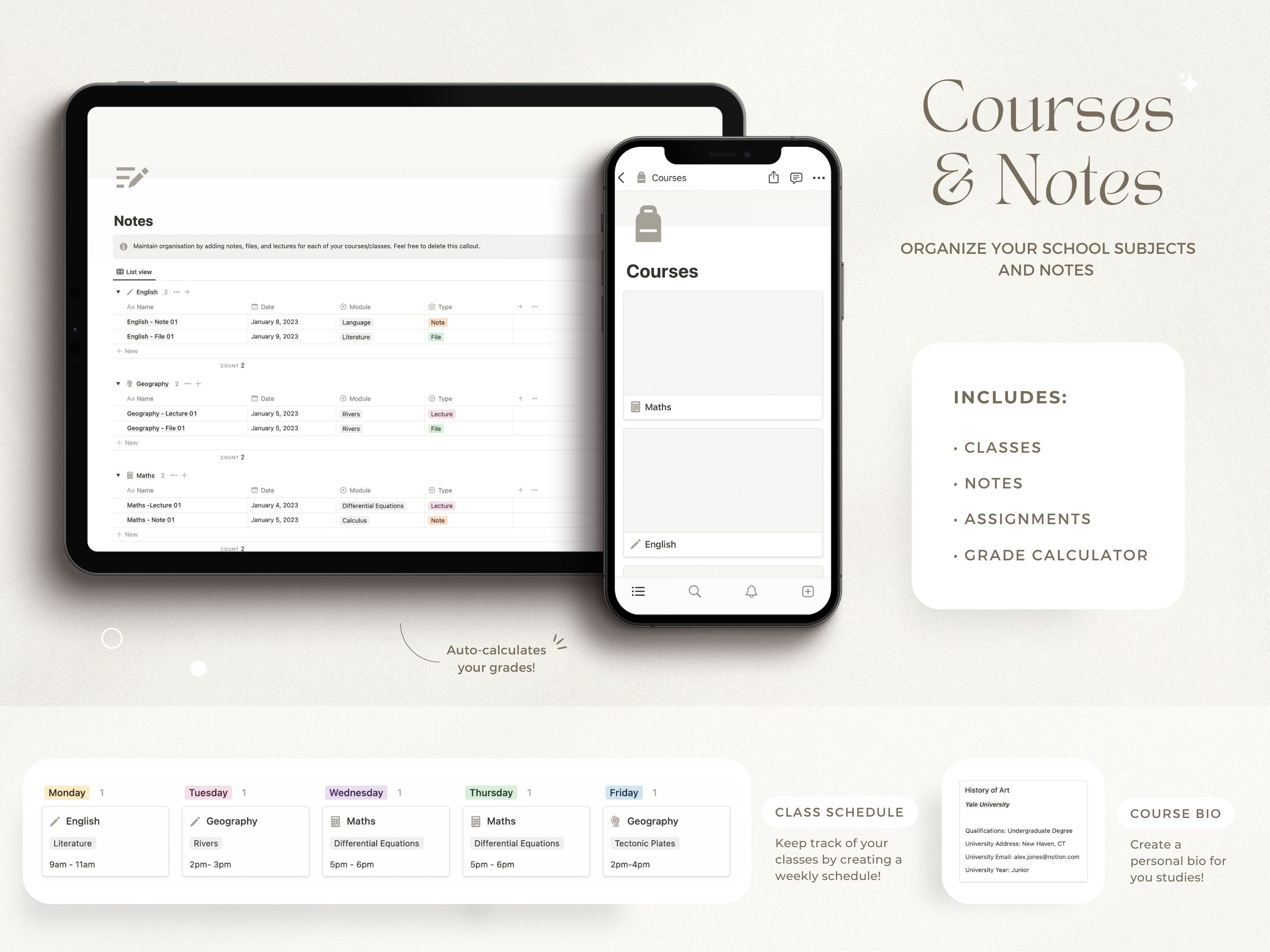 Notion University Template Academic Notion Template Student Notion ...