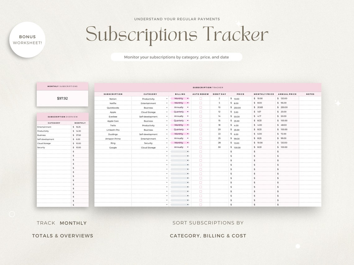 Monthly Budget Spreadsheet Google Sheets Monthly Budget Planner Bill ...