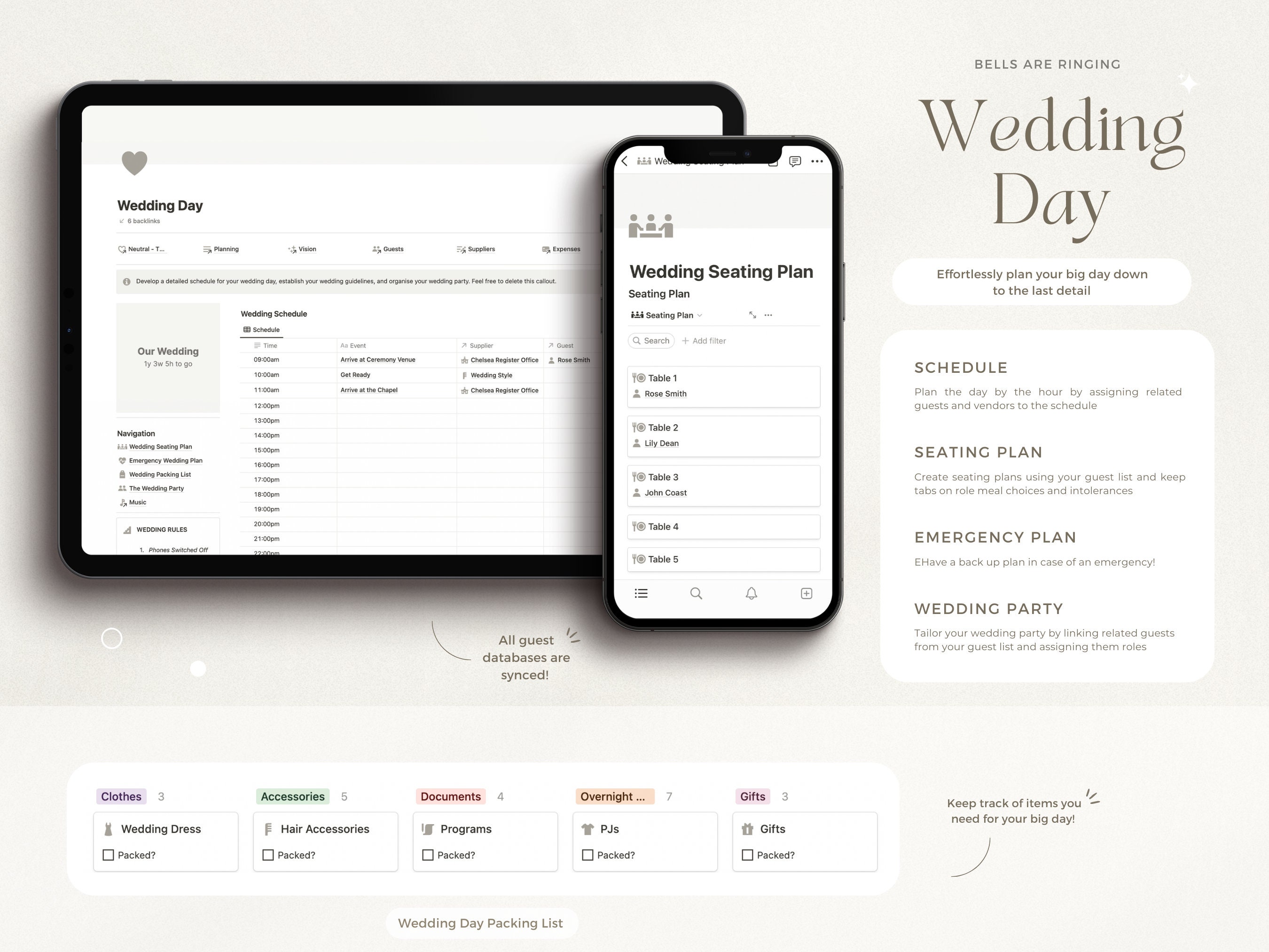 Notion Wedding Planner Notion Template Digital Wedding Planner Wedding ...