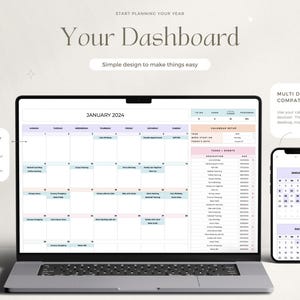 Monthly and Annual Calendar Spreadsheet Google Sheets Yearly Calendar ...
