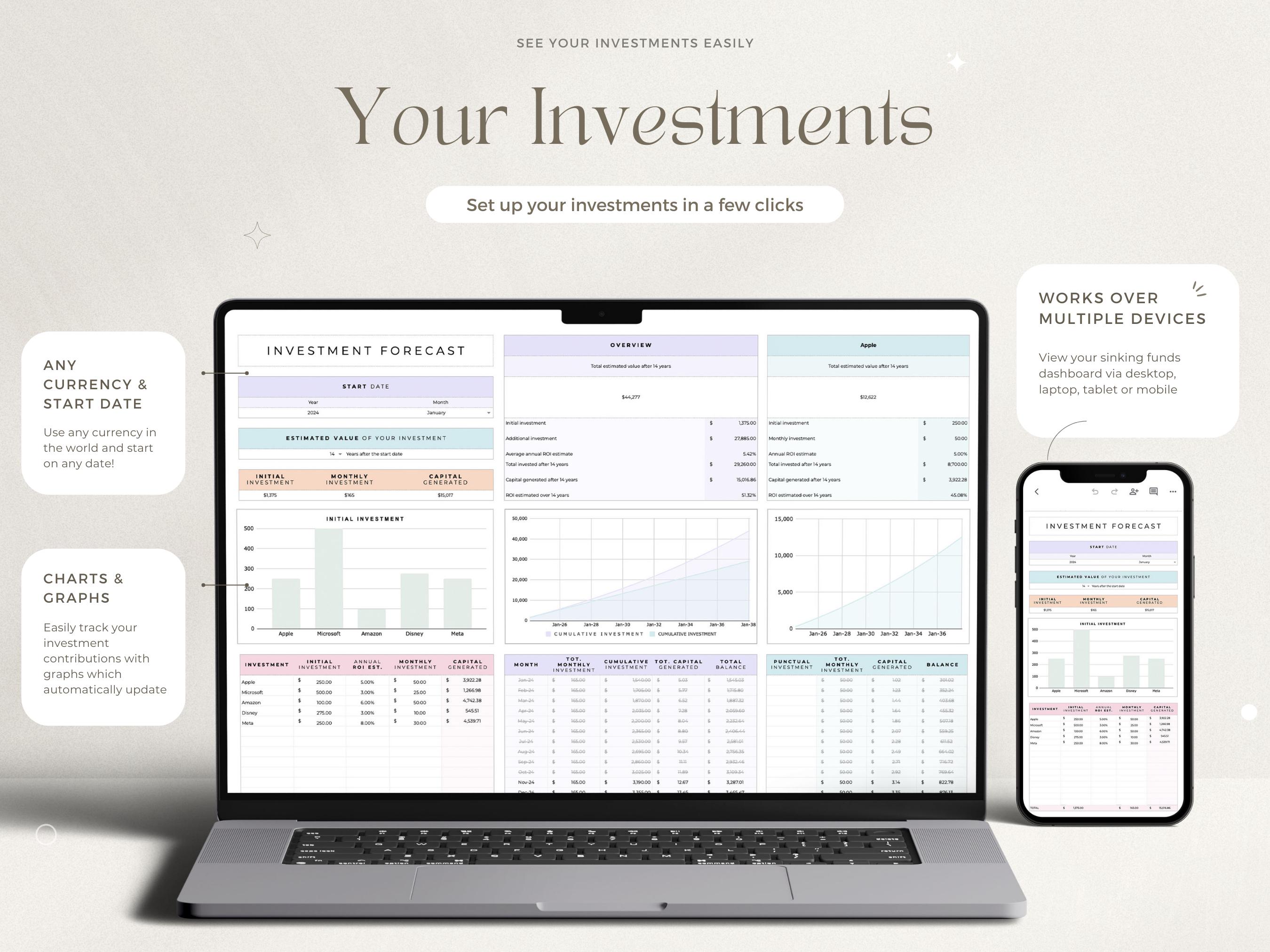 Investment Tracker Stock Portfolio Spreadsheet Google Sheets Trading ...