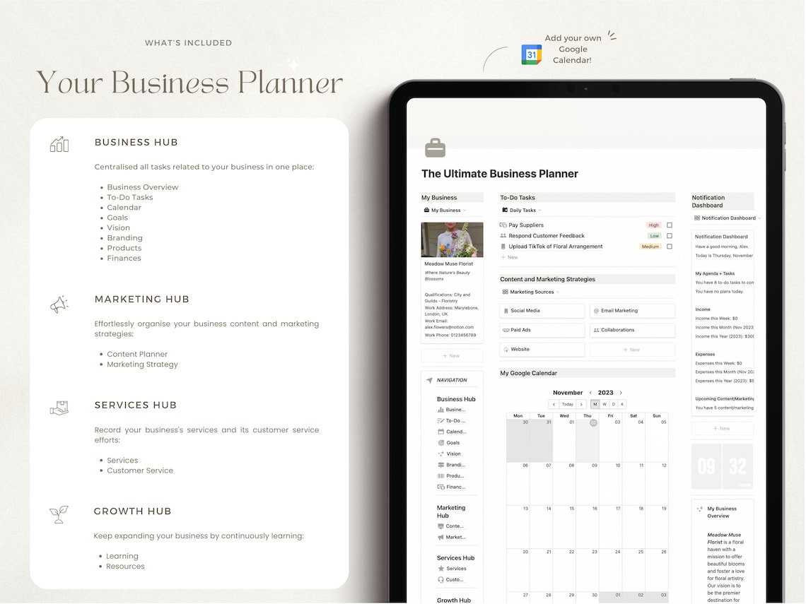 Notion Template Business Planner Notion Business Template Notion ...