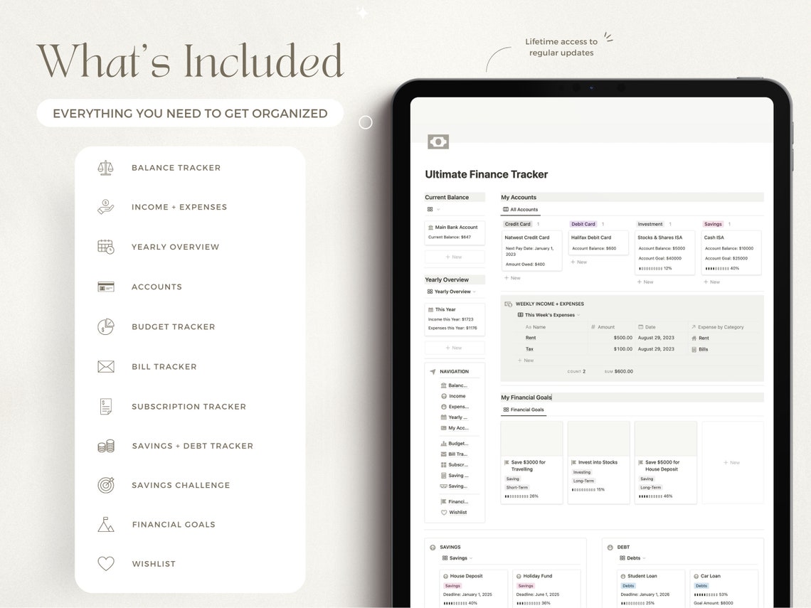 Notion Template Budget Notion Finance Planner Notion Budget Template ...