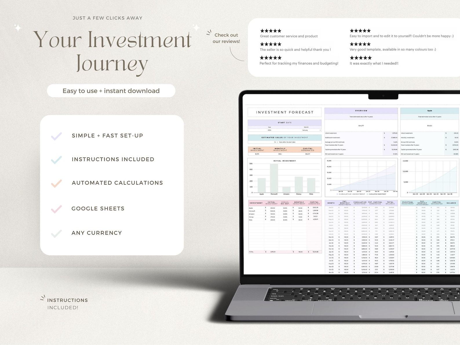 Investment Tracker Stock Portfolio Spreadsheet Google Sheets Trading ...