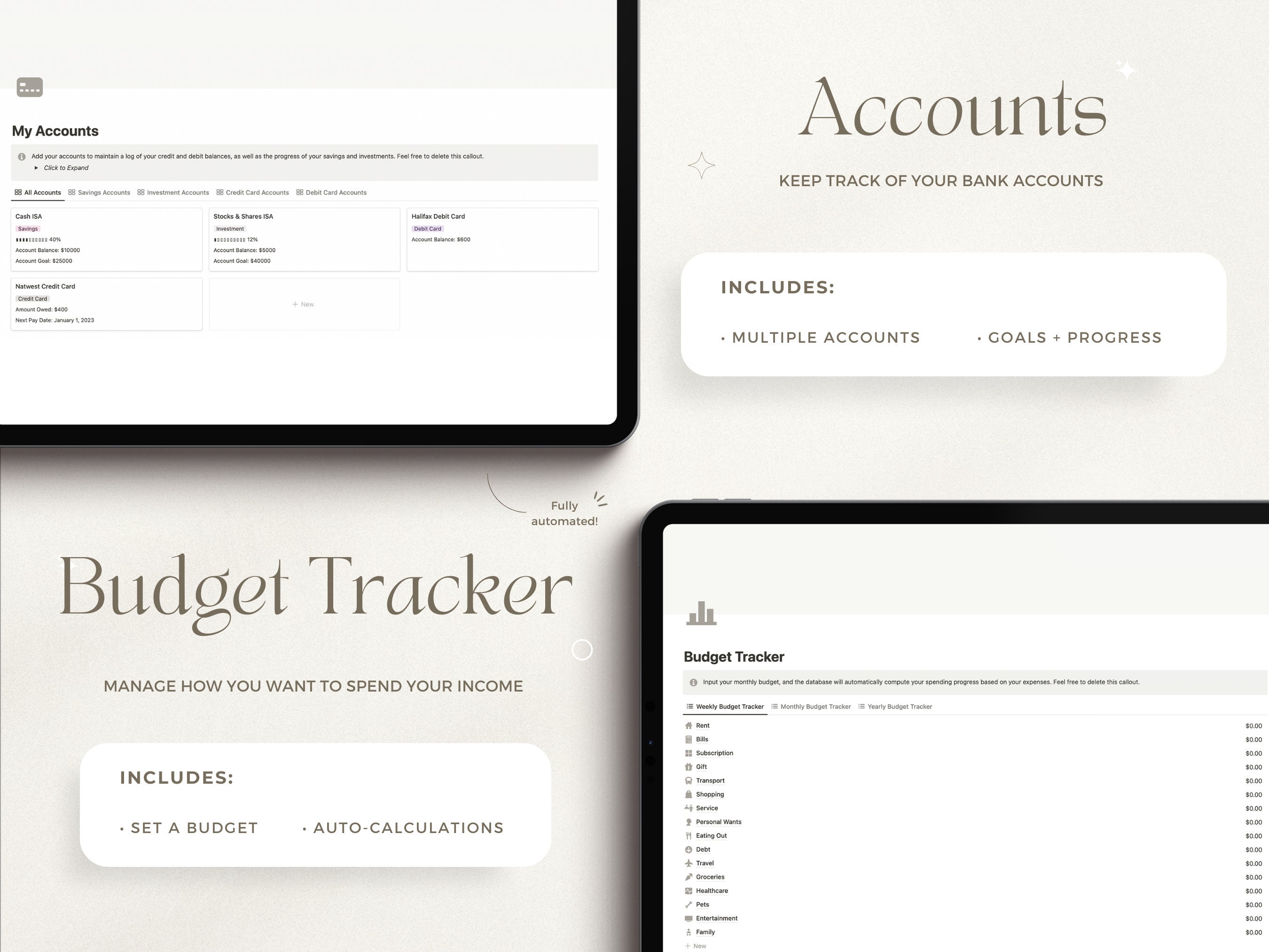 Notion Template Budget Notion Finance Planner Notion Budget Template ...