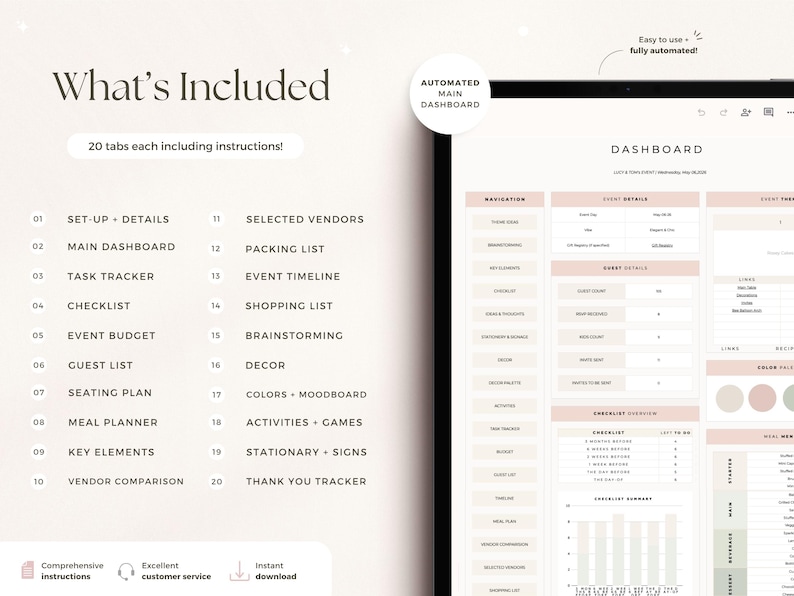 Event Planner Spreadsheet Google Sheets Party Planning Template Budget ...