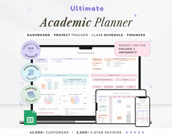 University Planner Spreadsheet Student Template Google Sheets Student ...