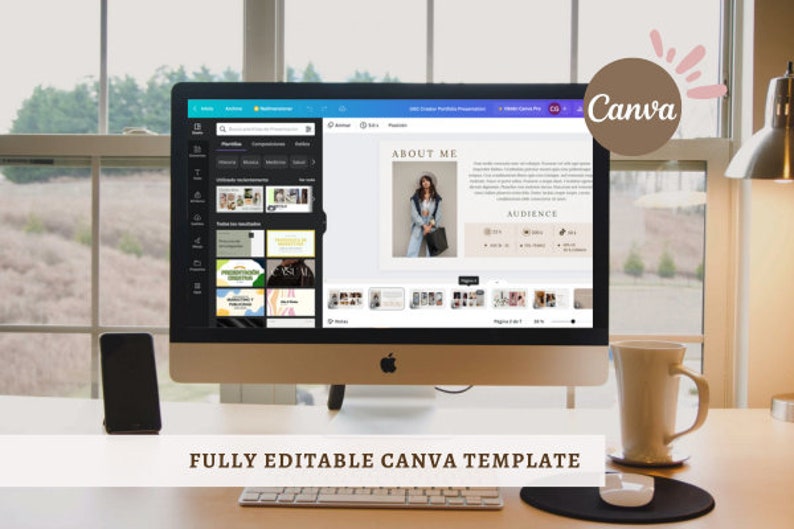 Portfolio Template UGC Creator Canva Template Social Media Influencer ...