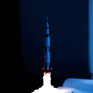 Saturn V Rocket Lamp, 3D Printed Desk Light,nasa Space Decor, Nasa ...