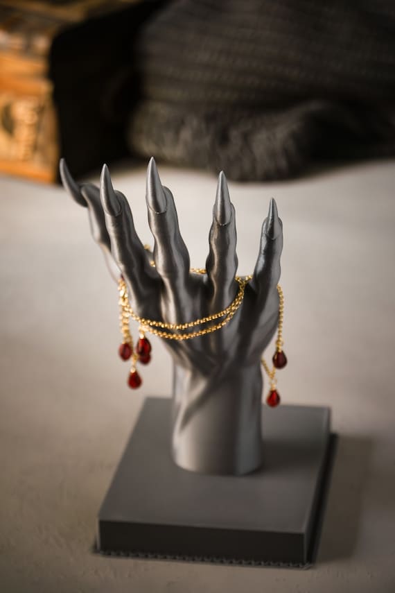 Halloween Witch Hand Jewelry Stand Halloween Decor Gothic Jewelry Holder Demon Hand Necklace Stand Etsy