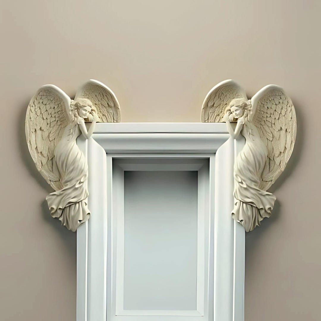 Angel Wings Door Corner Decor -wall Sculptures for Door Frame, Mother's ...
