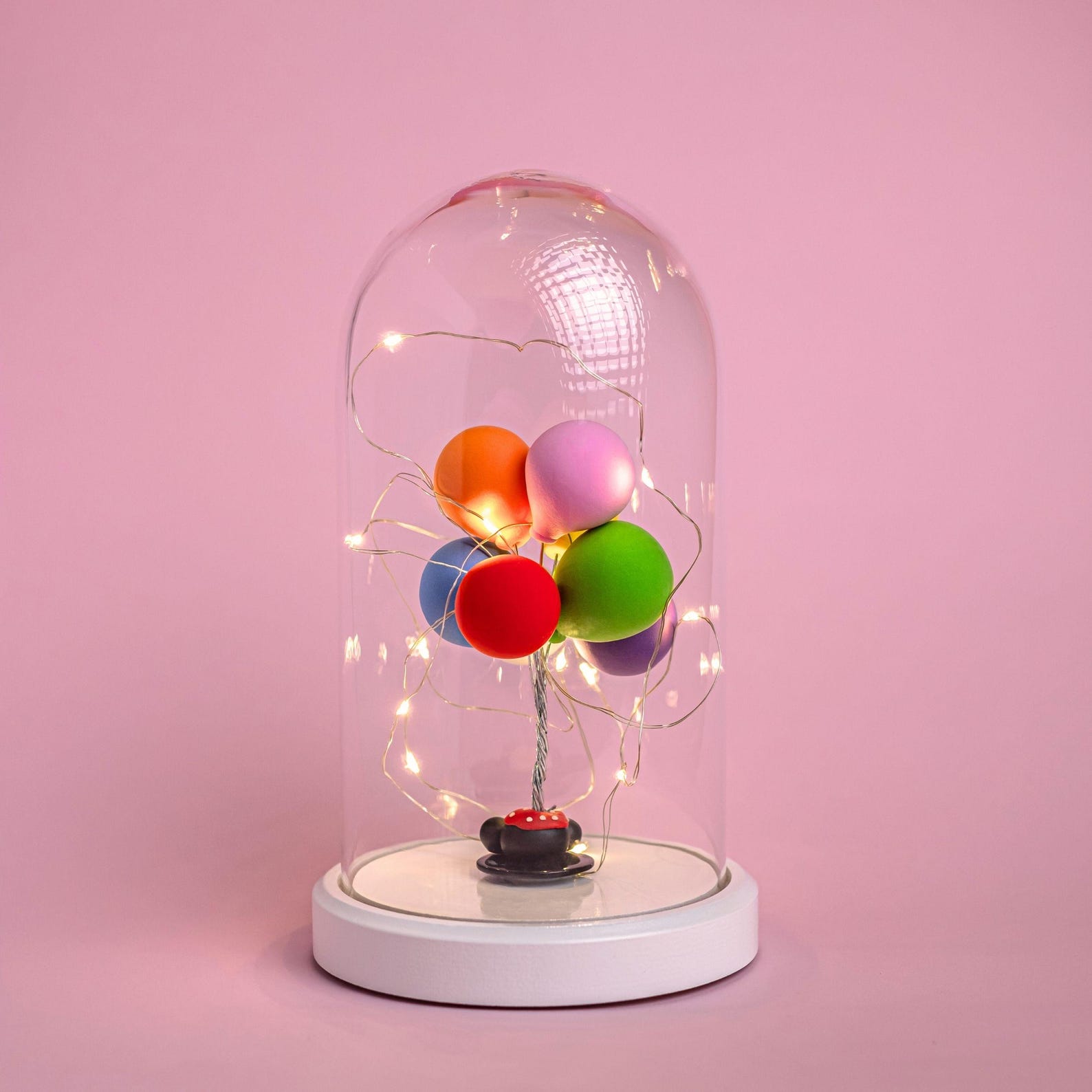 Ladybird Glass Dome, Desk Lamp, Balloon Minimalist Decor, Good Luck ...