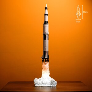 Apollo 11 Saturn V Rocket Lamp Desk Lamp Gift Space Lover Lamp Space X ...