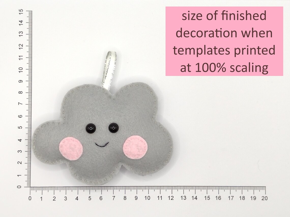 Felt Cloud Pdf Sewing Pattern instant Digital Download, Easy to Make ...