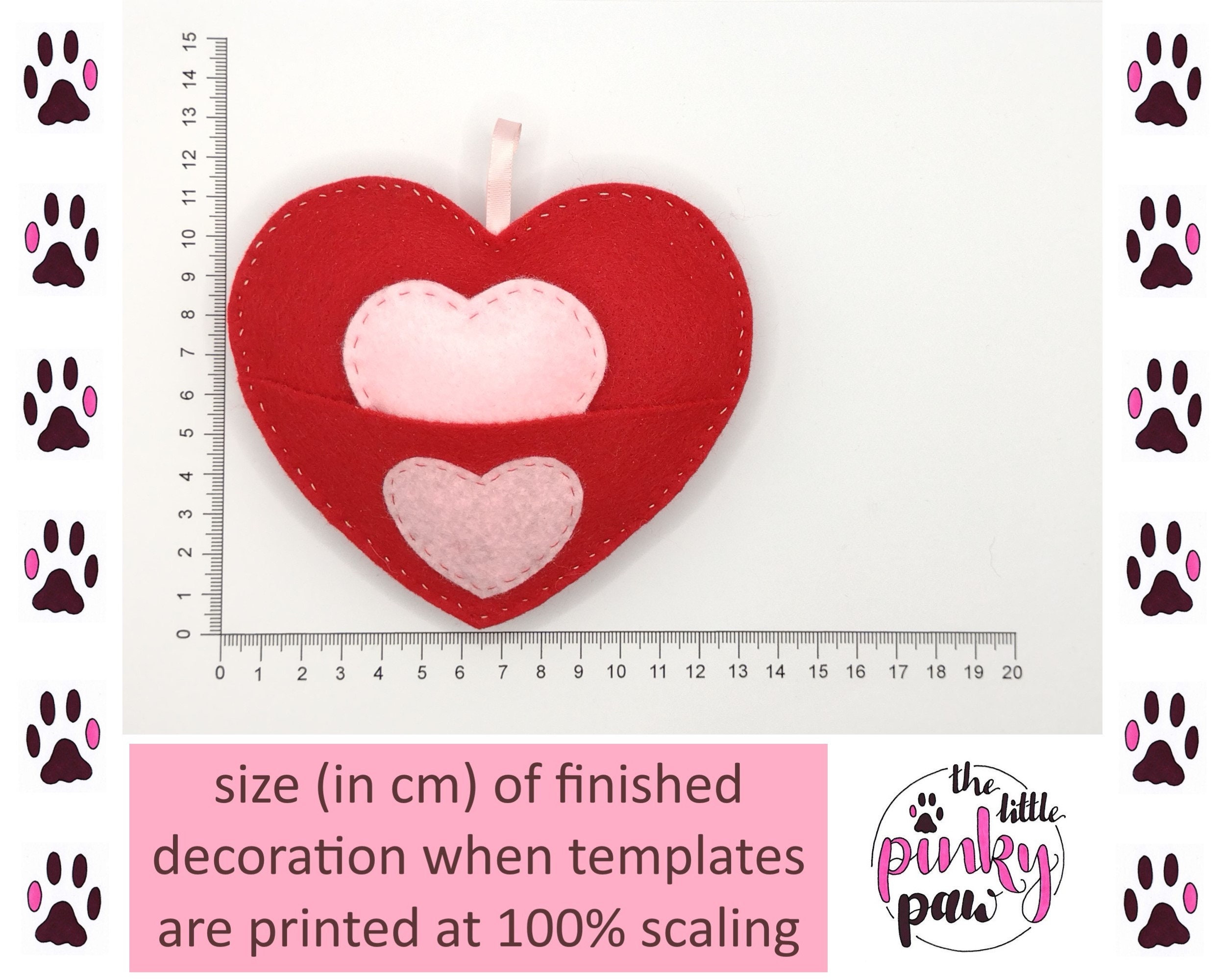 Hearts Felt Sewing Pattern Pdf Tutorial instant Digital Download ...