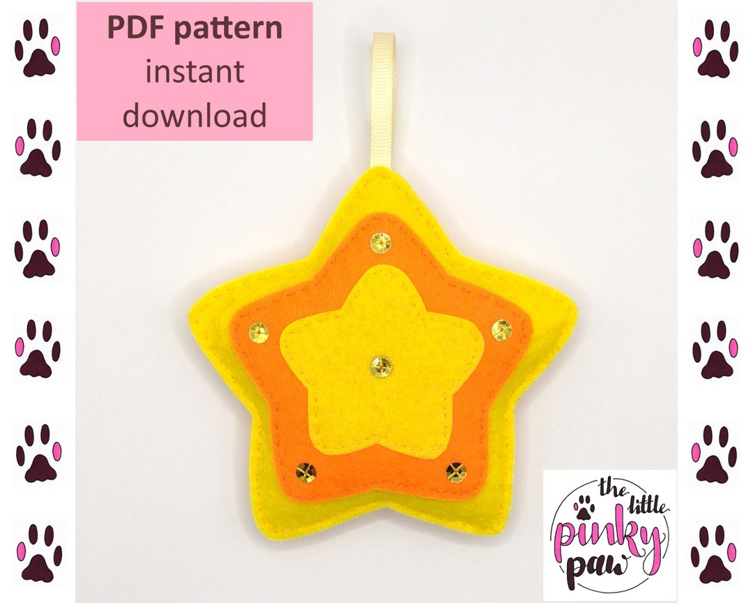 Star Felt Sewing Pattern Pdf Tutorial (instant Digital Download ...