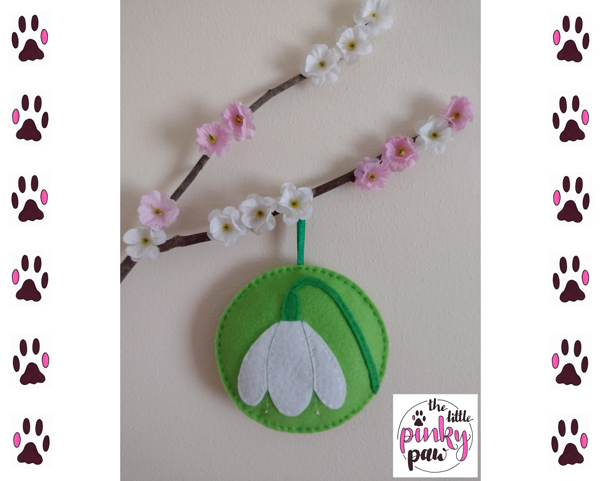 Snowdrop Felt Sewing Pattern Pdf Tutorial (instant Digital Download ...