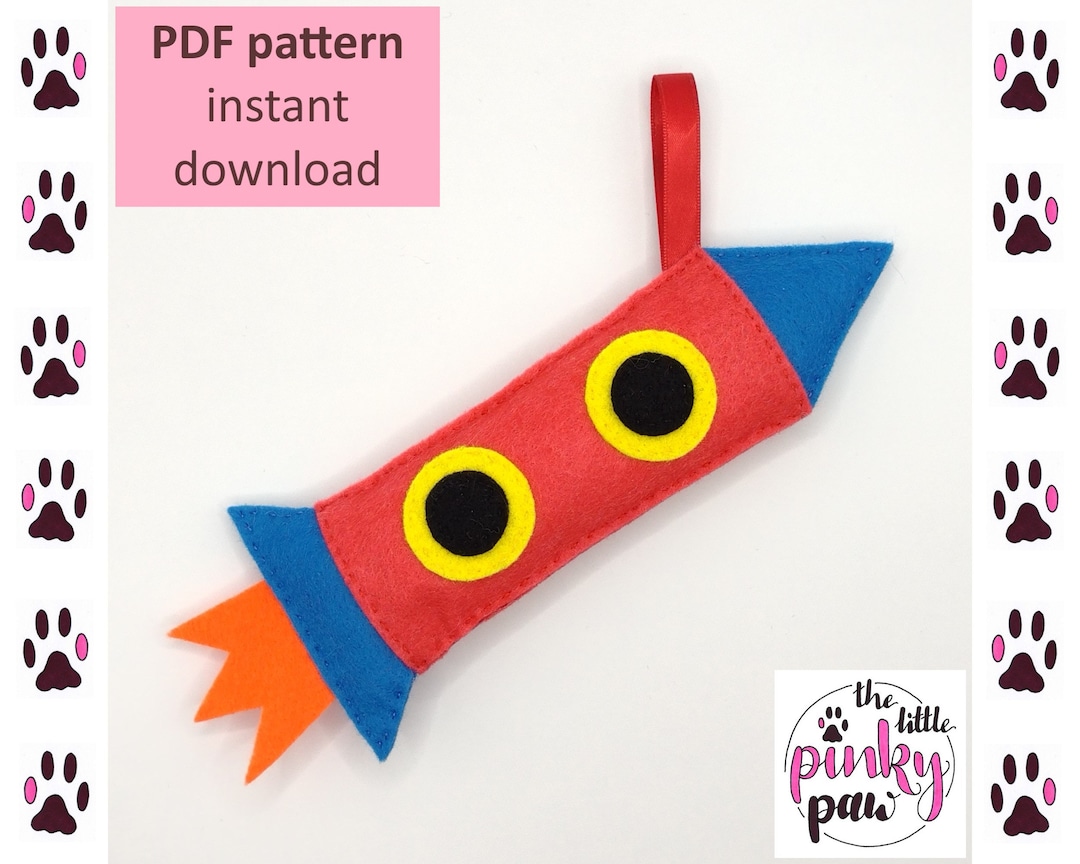 Rocket Felt Sewing Pattern Pdf Tutorial (instant Digital Download ...
