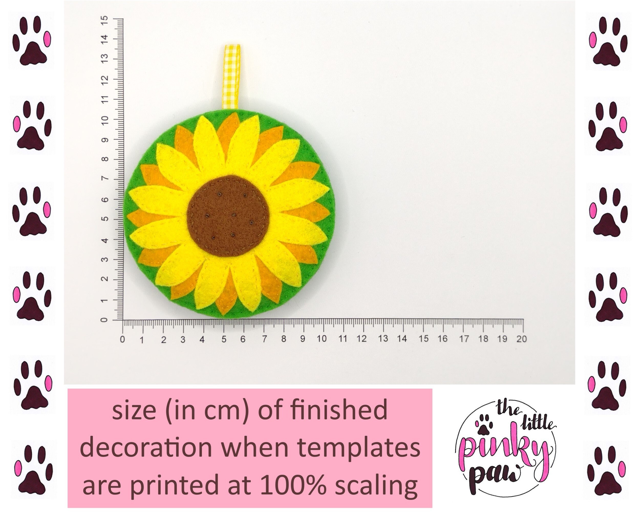 Sunflower Felt Sewing Pattern Pdf Tutorial instant Digital Download ...