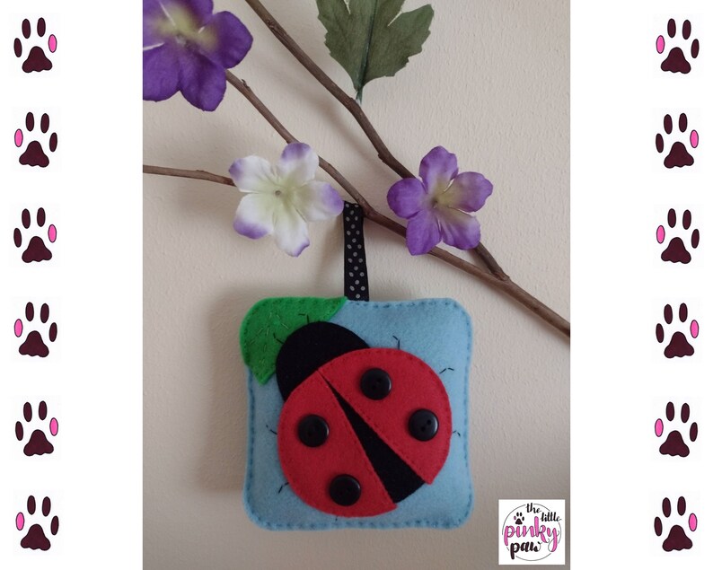Ladybird Felt Sewing Pattern Pdf Tutorial (instant Digital Download ...
