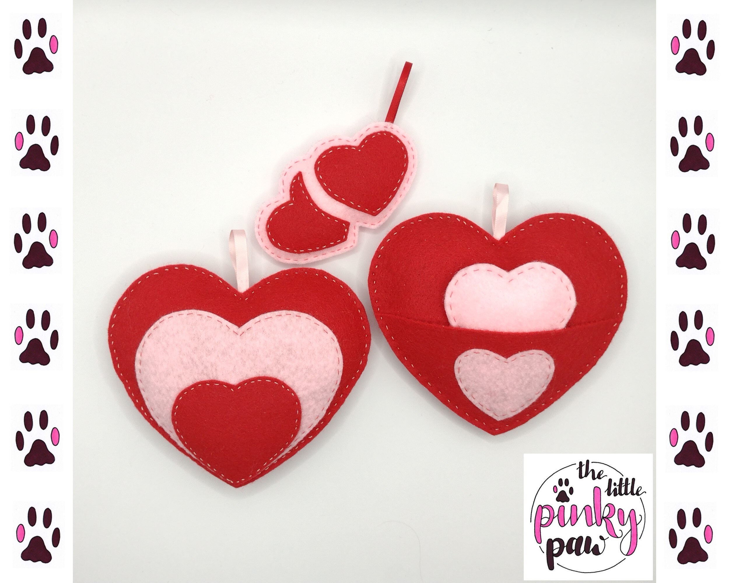 Hearts Felt Sewing Pattern Pdf Tutorial instant Digital Download ...