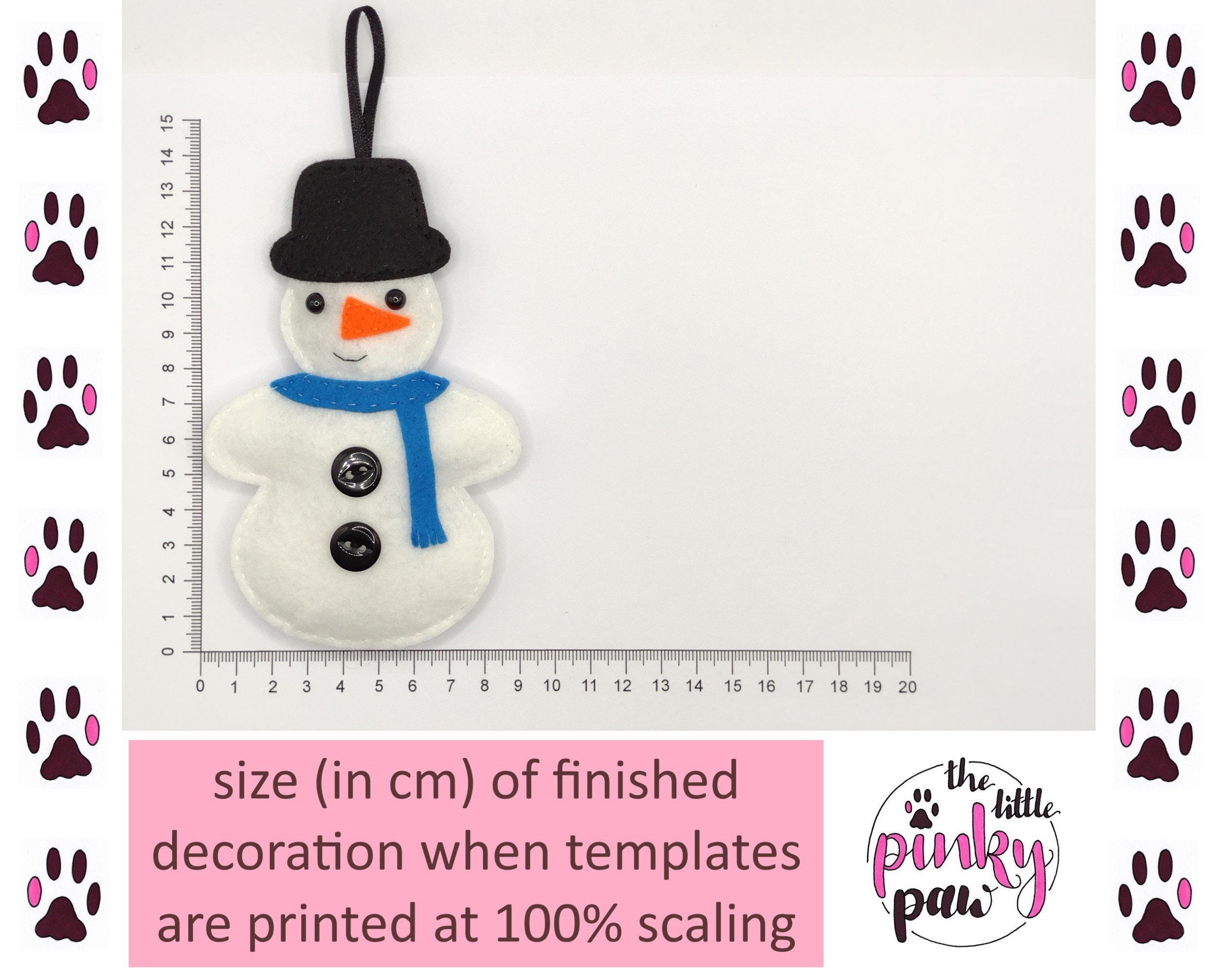 Snowman Felt Sewing Pattern Pdf Tutorial instant Digital Download ...