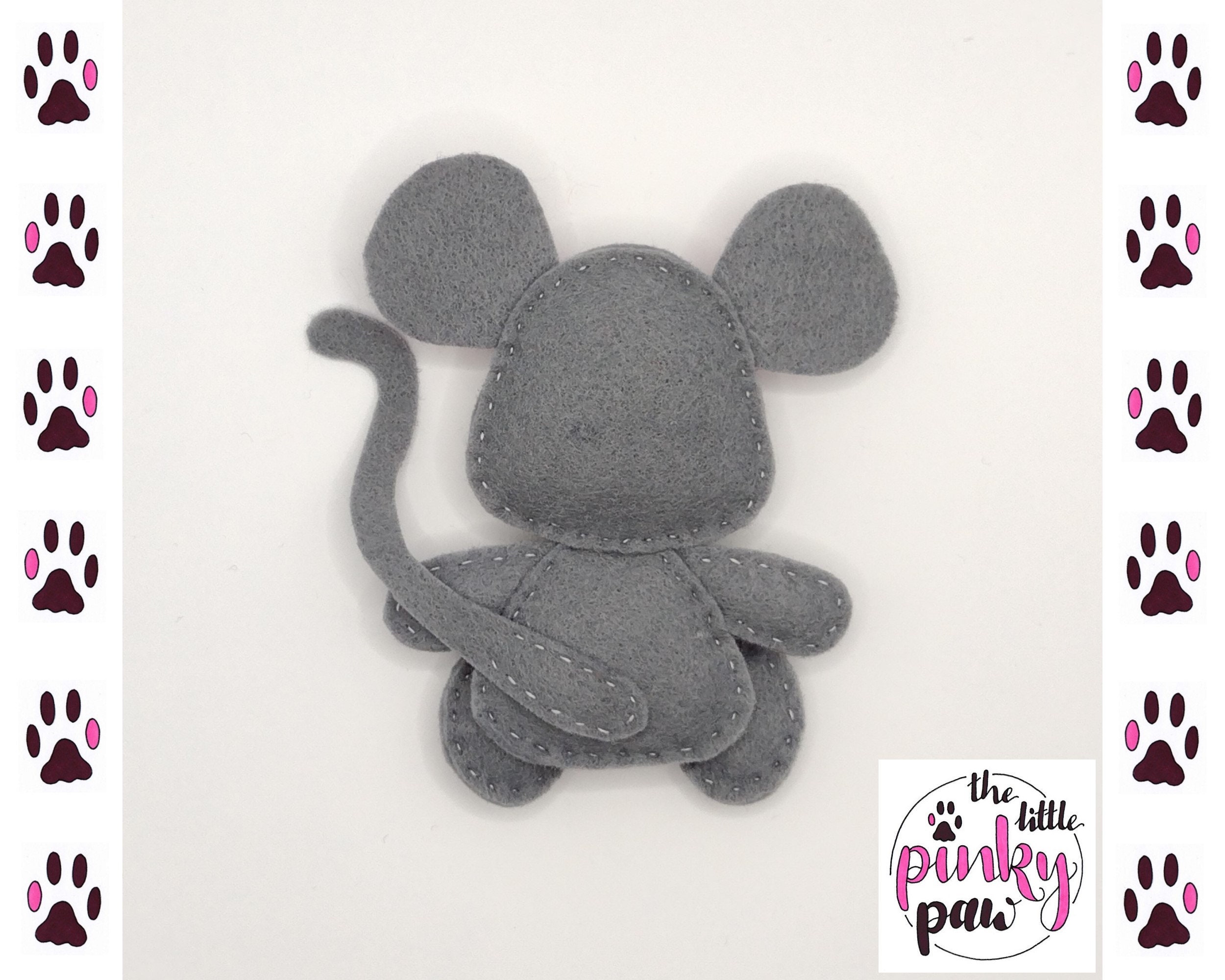 Mouse Felt Sewing Pattern Pdf Tutorial instant Digital Download, Pet ...