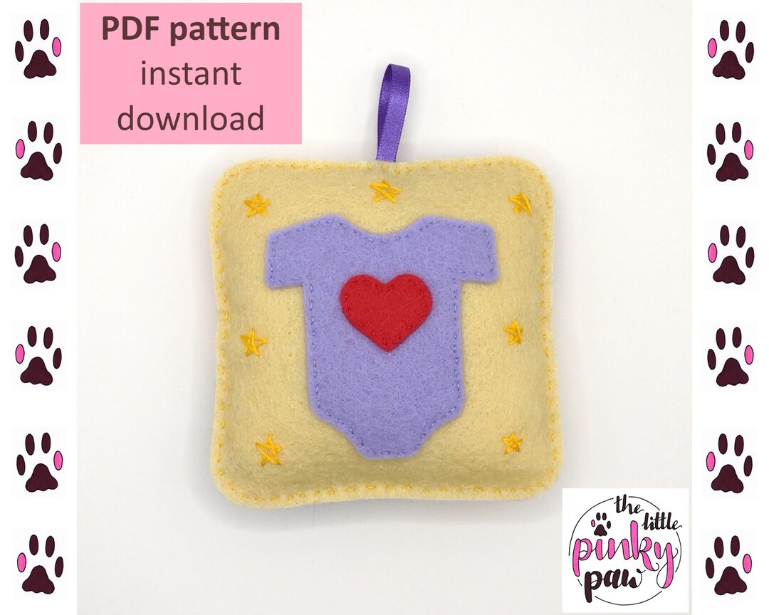 Babygro Felt Sewing Pattern Pdf Tutorial (instant Digital Download ...