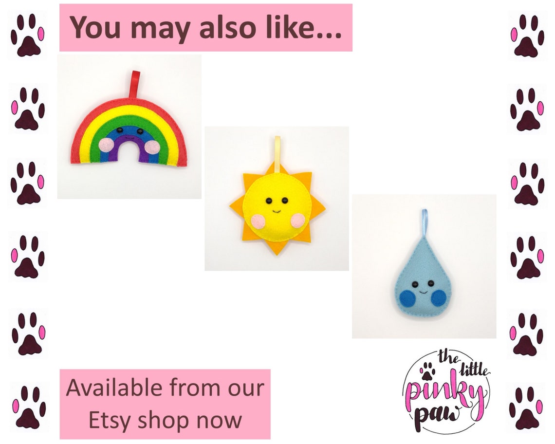 Cloud Felt Sewing Pattern Pdf Tutorial instant Digital Download ...