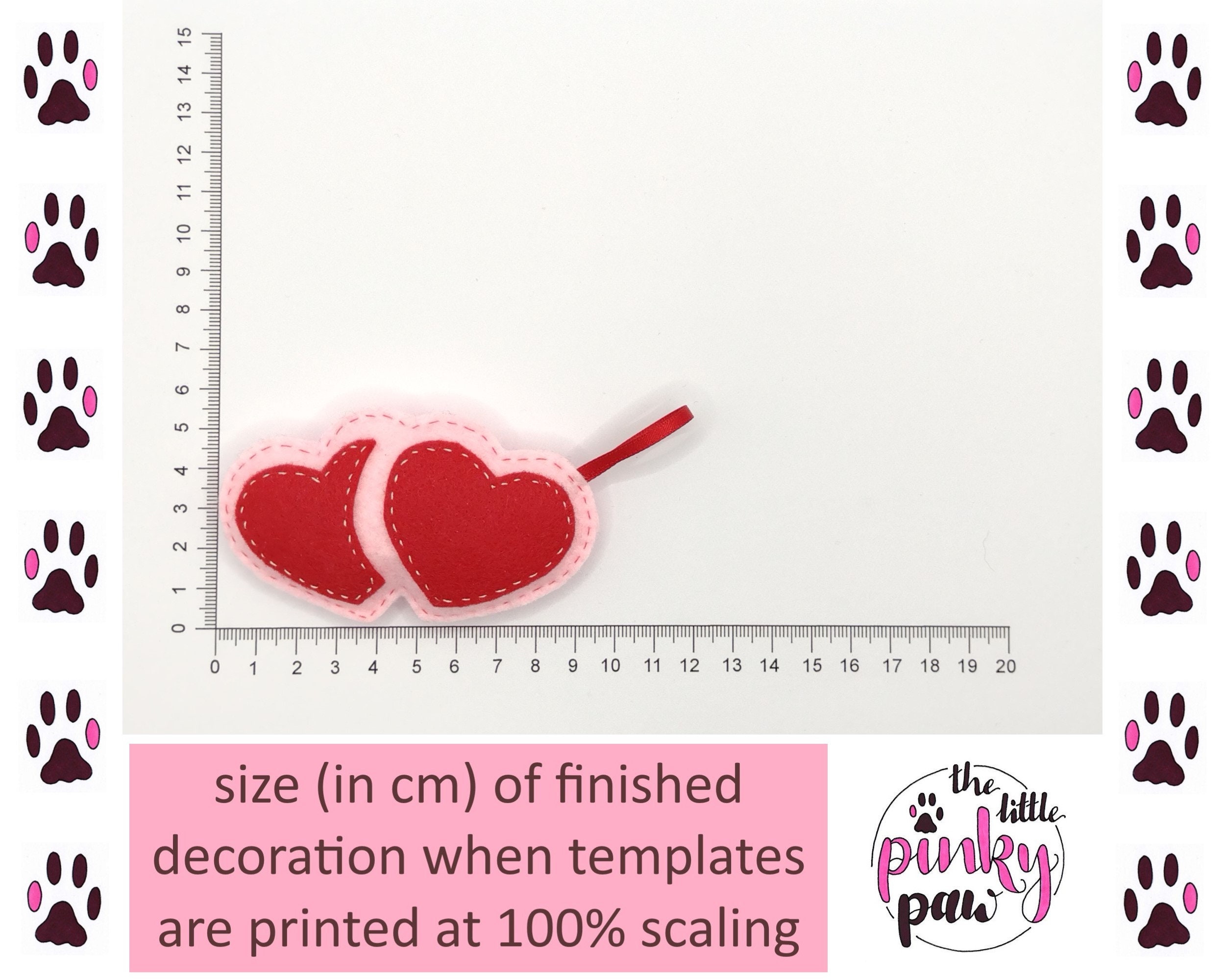Hearts Felt Sewing Pattern Pdf Tutorial instant Digital Download ...