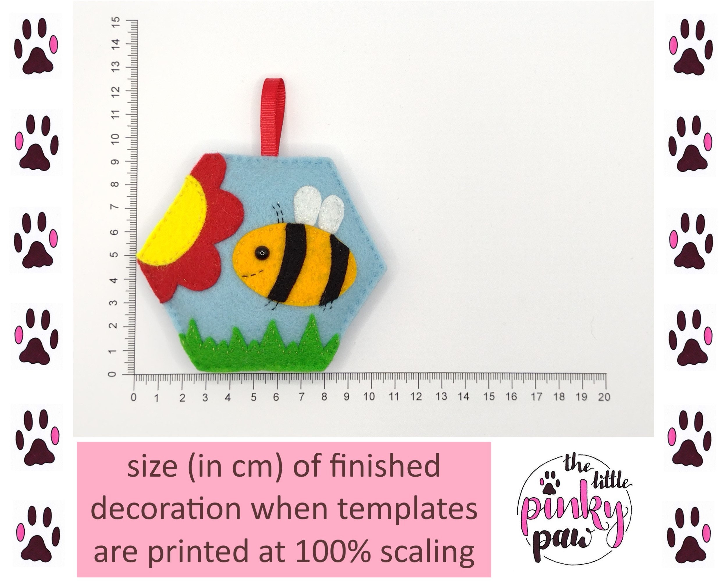 Bee Felt Sewing Pattern Pdf Tutorial (instant Digital Download ...