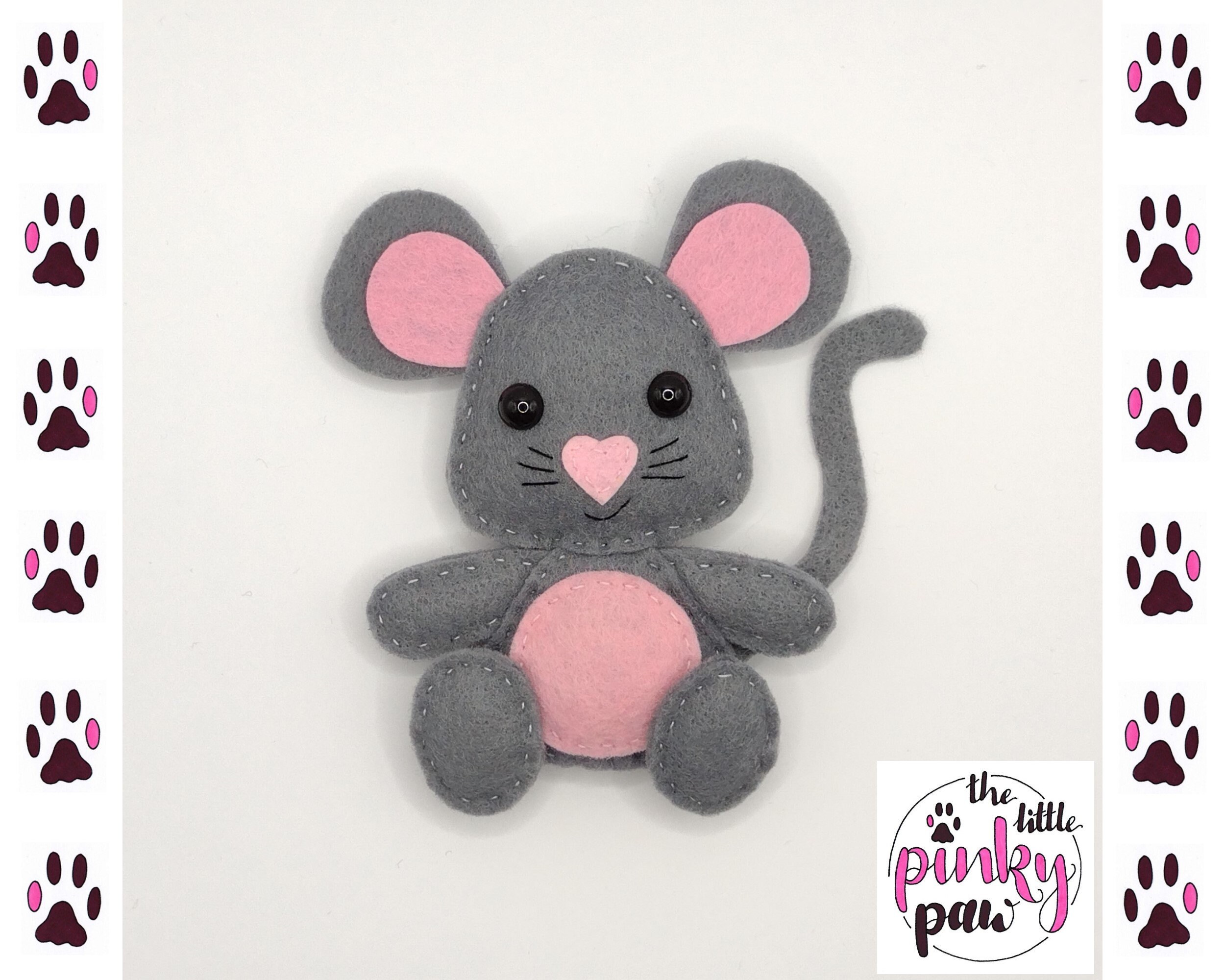 Mouse Felt Sewing Pattern Pdf Tutorial instant Digital Download, Pet ...