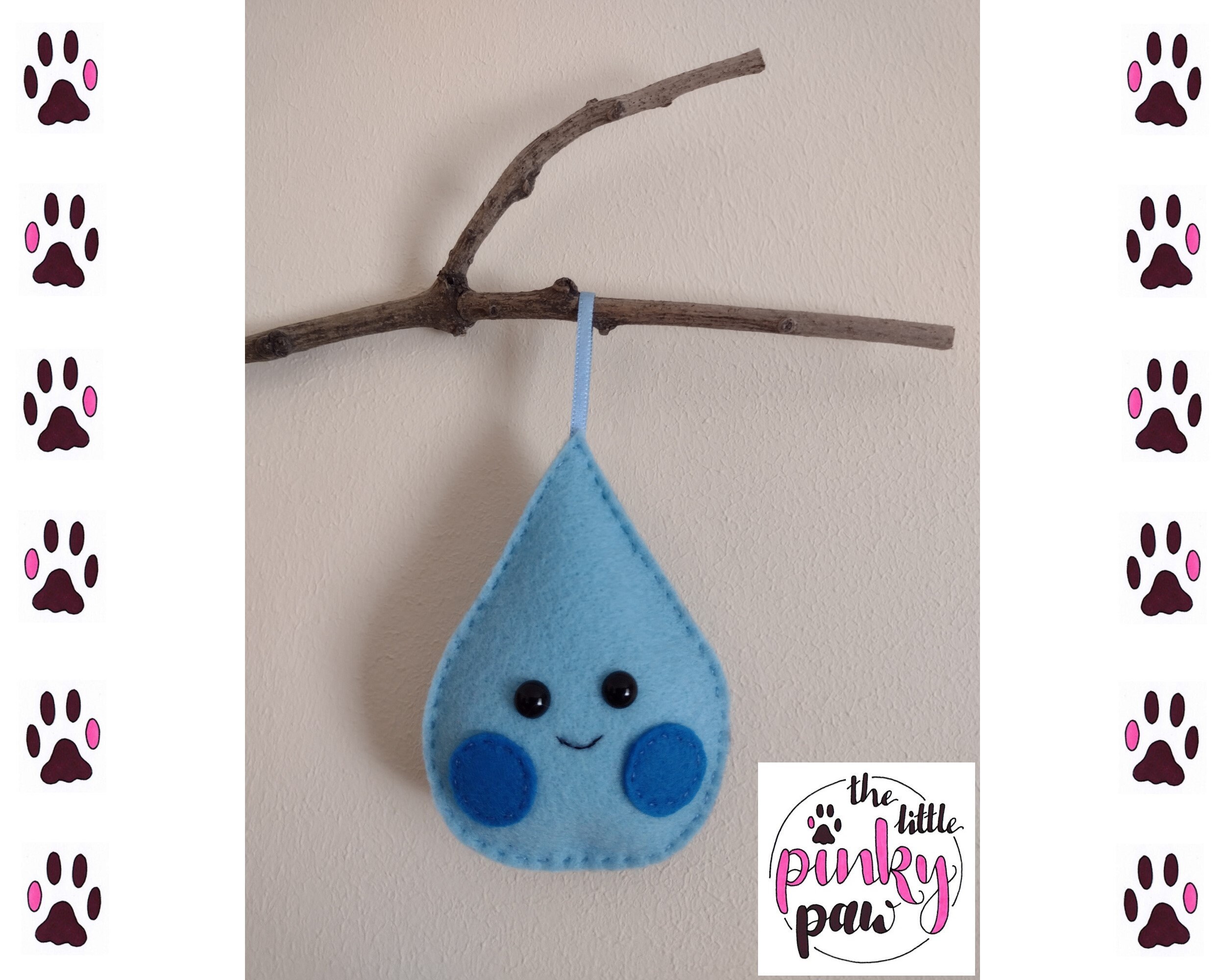 Raindrop Felt Sewing Pattern Pdf Tutorial instant Digital Download ...