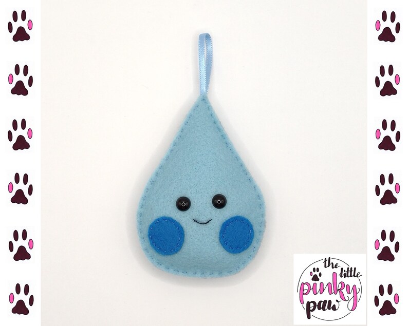 Raindrop Felt Sewing Pattern Pdf Tutorial (instant Digital Download ...