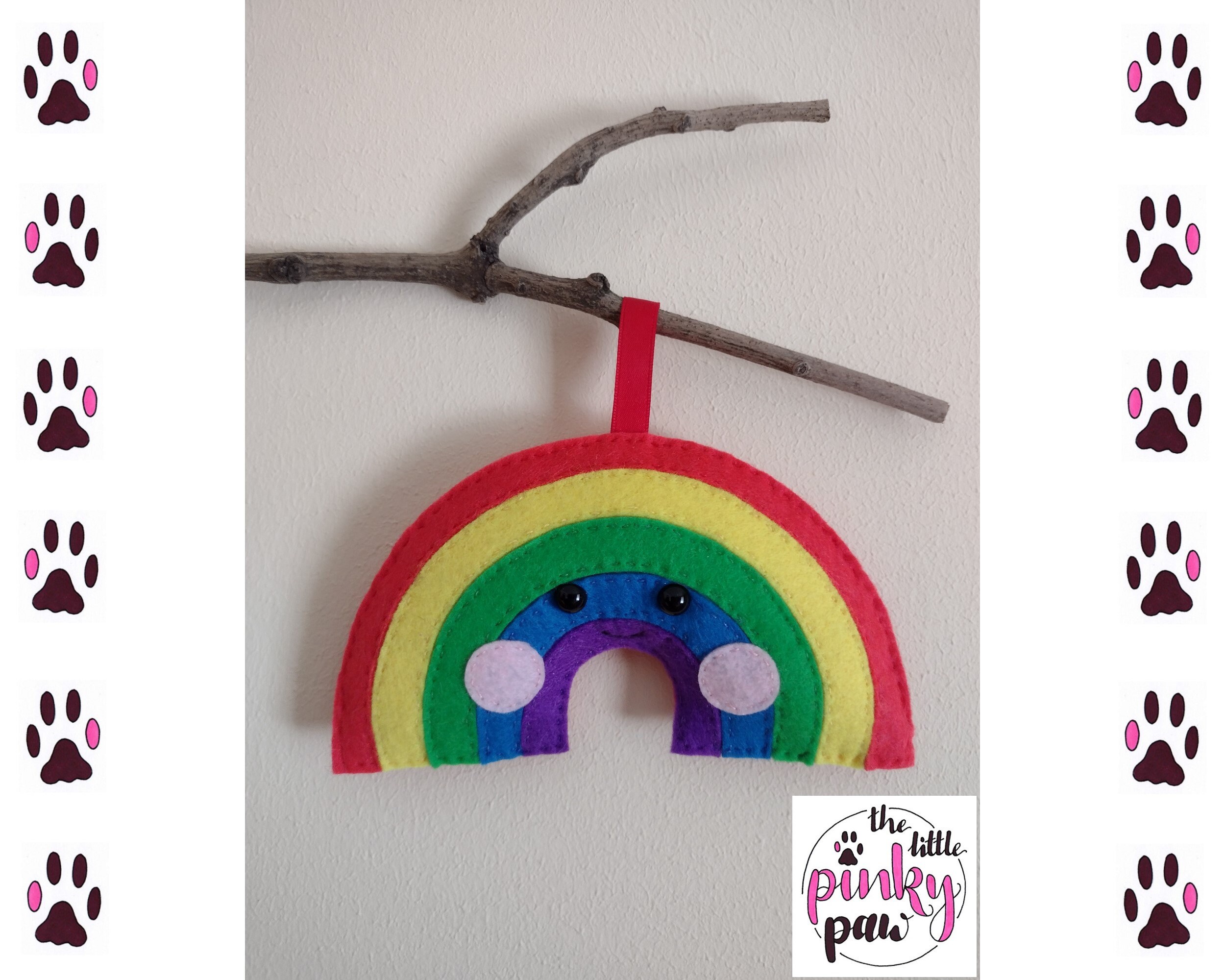 Rainbow Felt Sewing Pattern Pdf Tutorial instant Digital Download ...